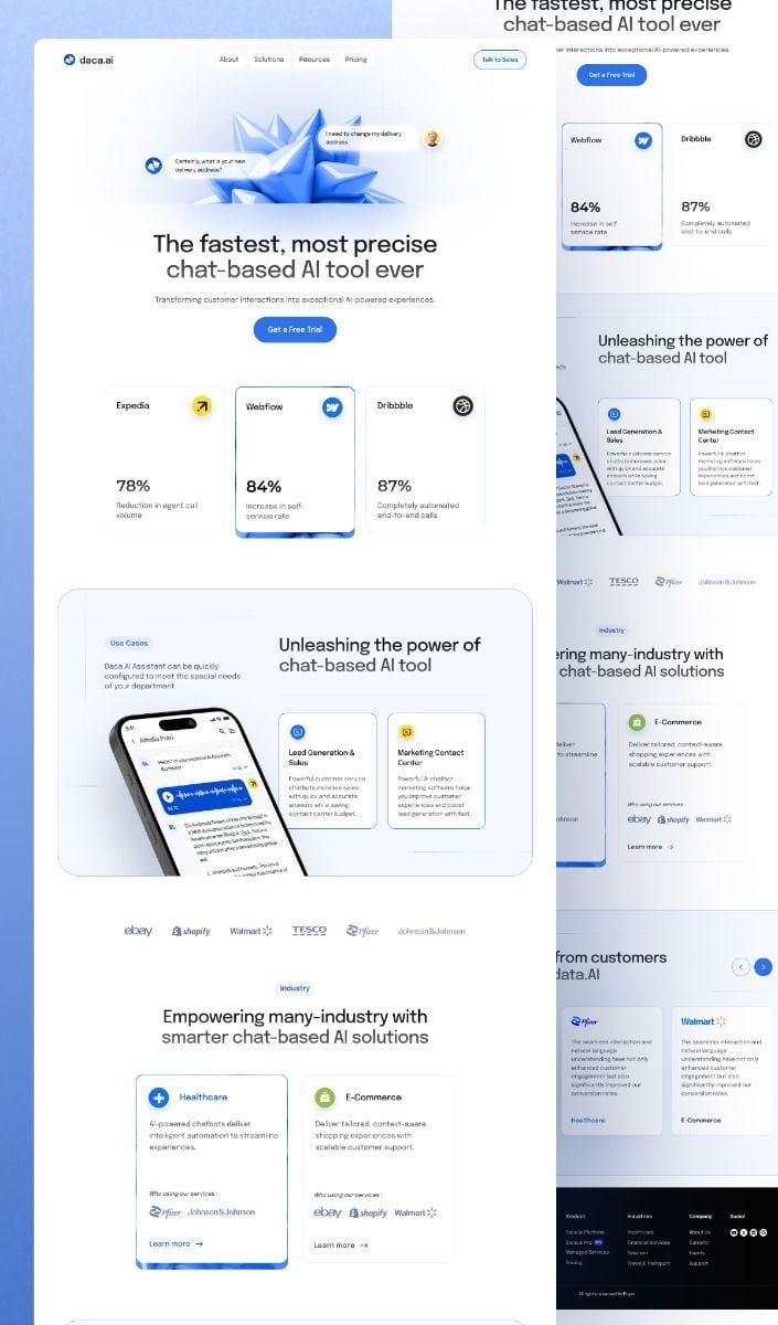 Conversational AI - SaaS Website Design - Ulti