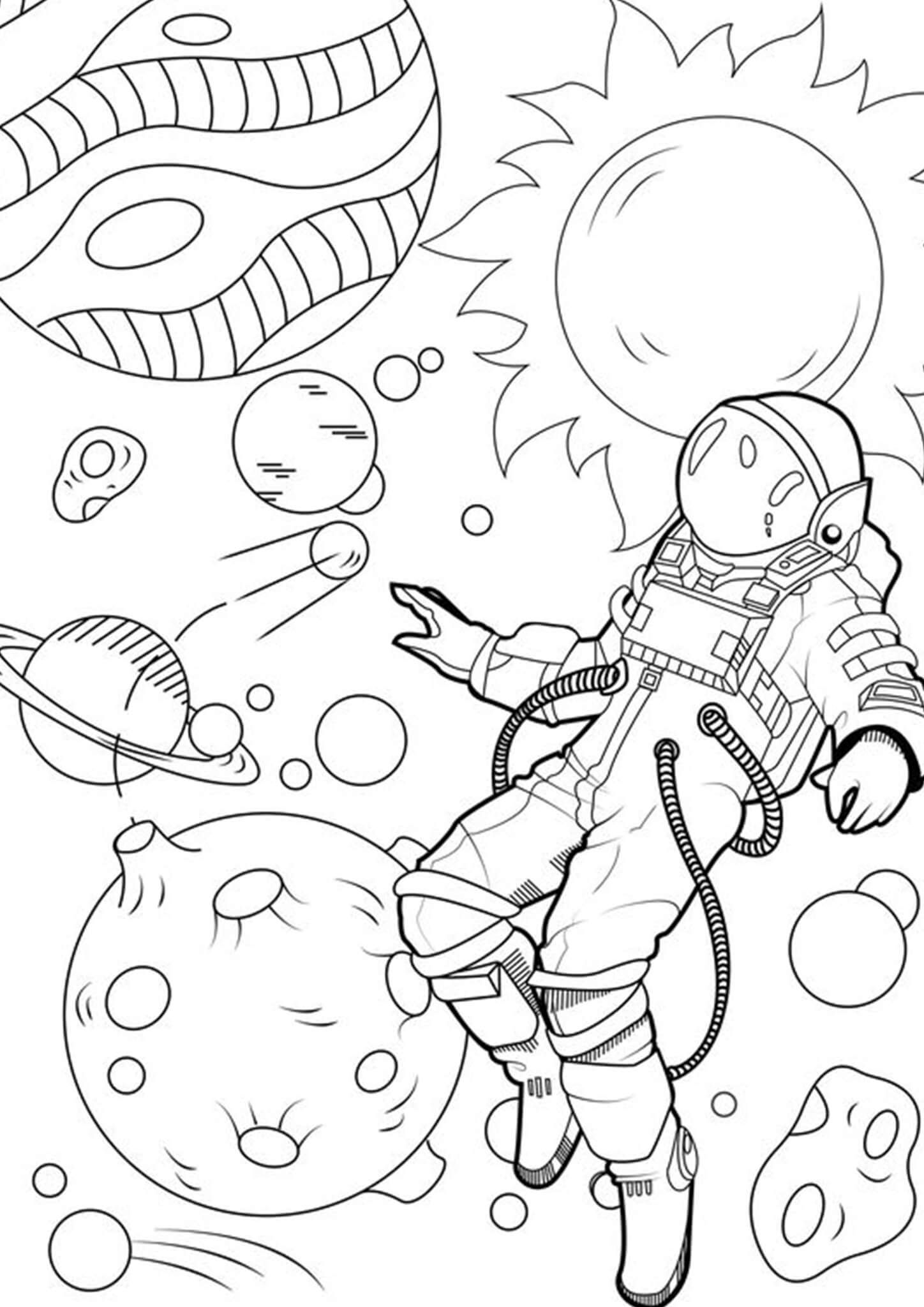 Free & Easy To Print Space Coloring Pages - Ulti