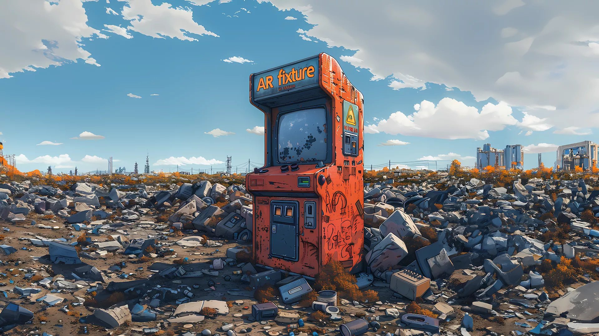 Retro Arcade in a Post-Apocalyptic World - 4K Wallpaper for PC - Ulti