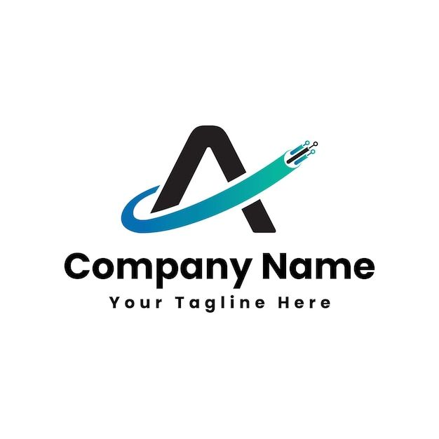 Premium Vector | Letter initial fiber cable logo - Ulti
