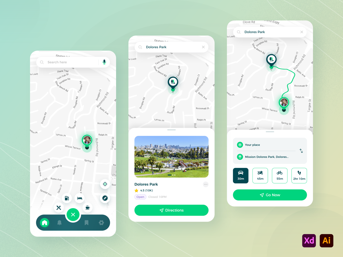Template de UI Kit para App de Mapa e Navegação: Otimize Seu Site Hoje ...