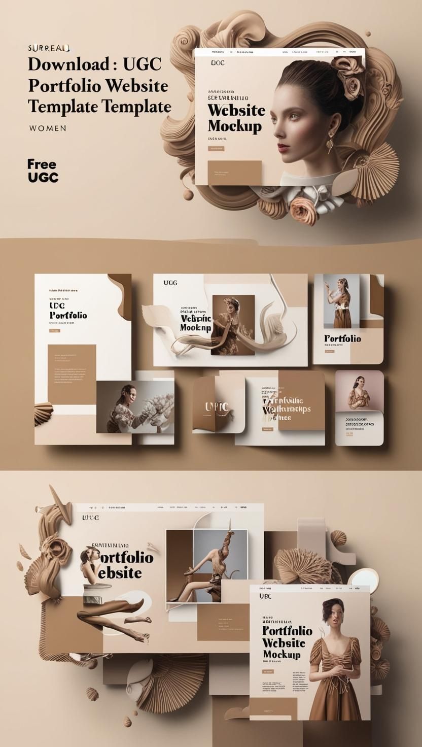 Design Moderno de Layout de Site UGC: Template Atraente para Agências e ...