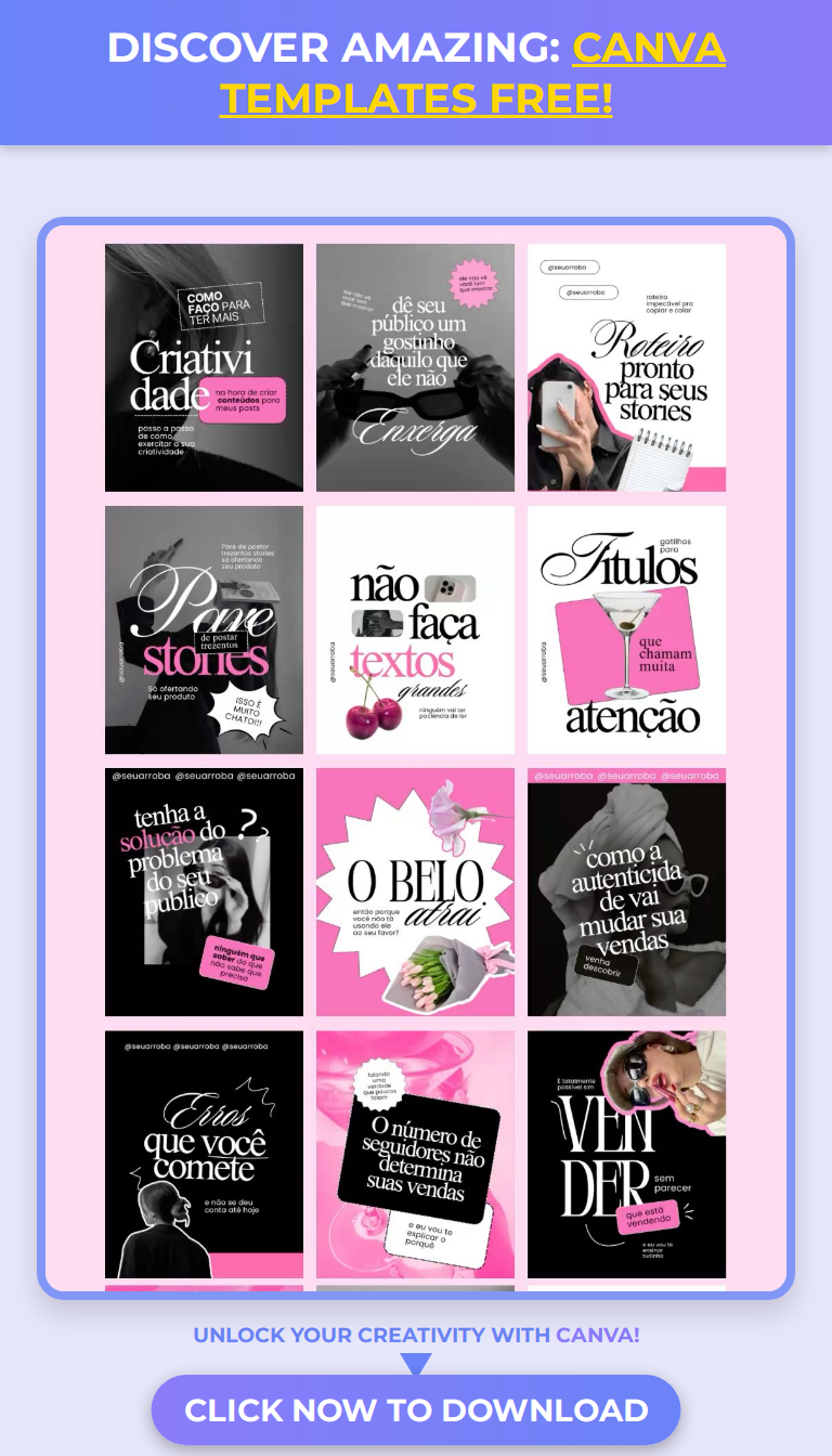 Pack Canva Editável: Templates Incríveis! - Ulti