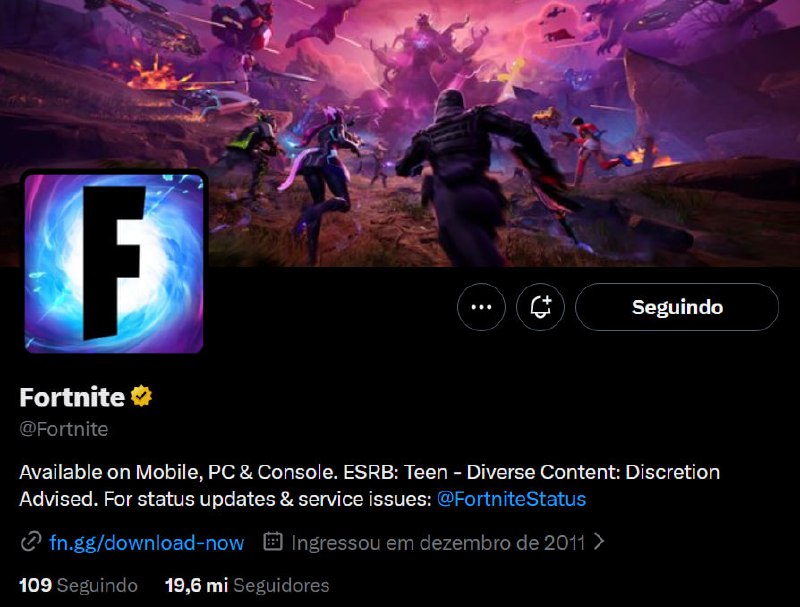 Fortnite Renova Imagem no X/Twitter: Novo Banner e Foto de Perfil ...