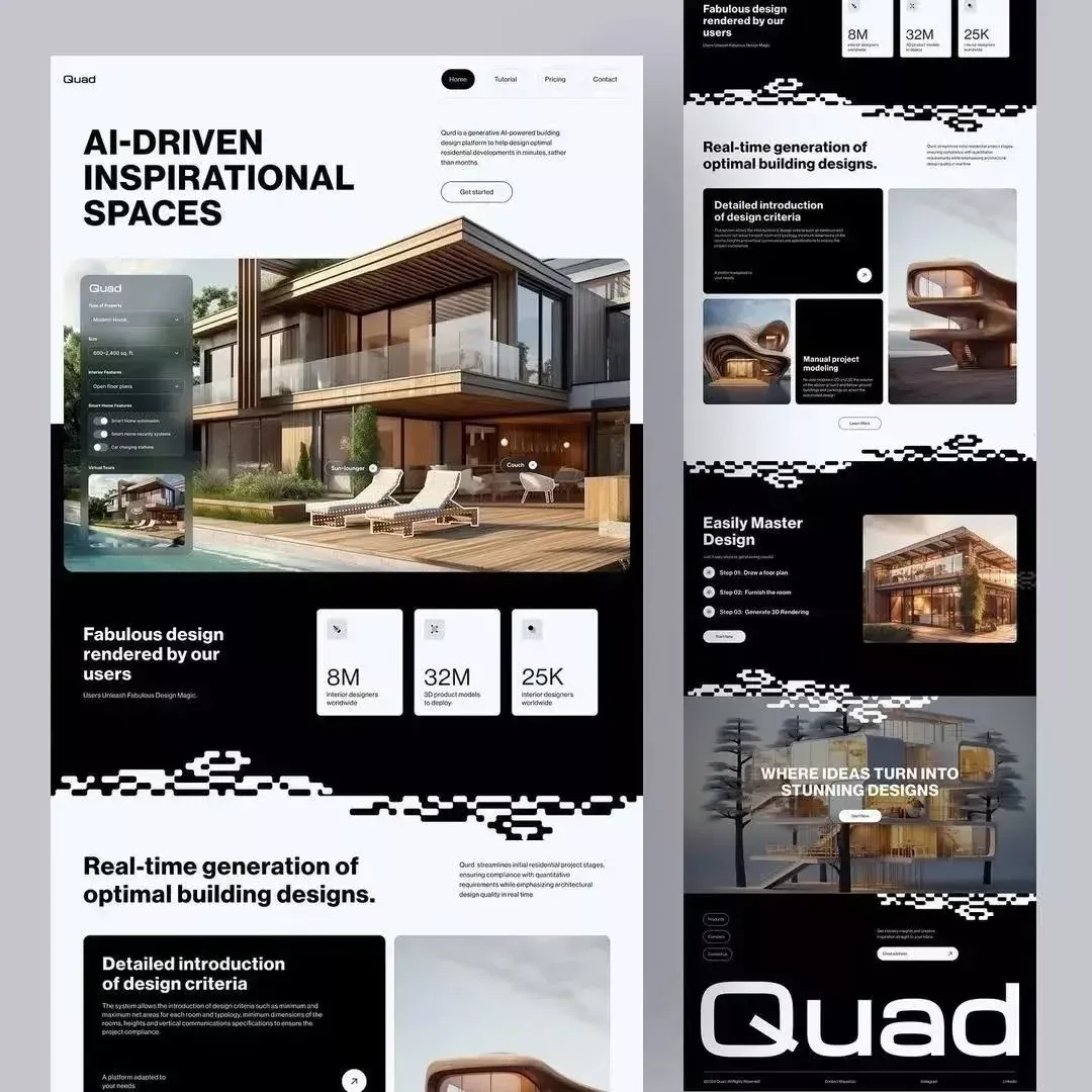 Template de Landing Page para Agências: Design UX/UI Moderno para 2025 ...